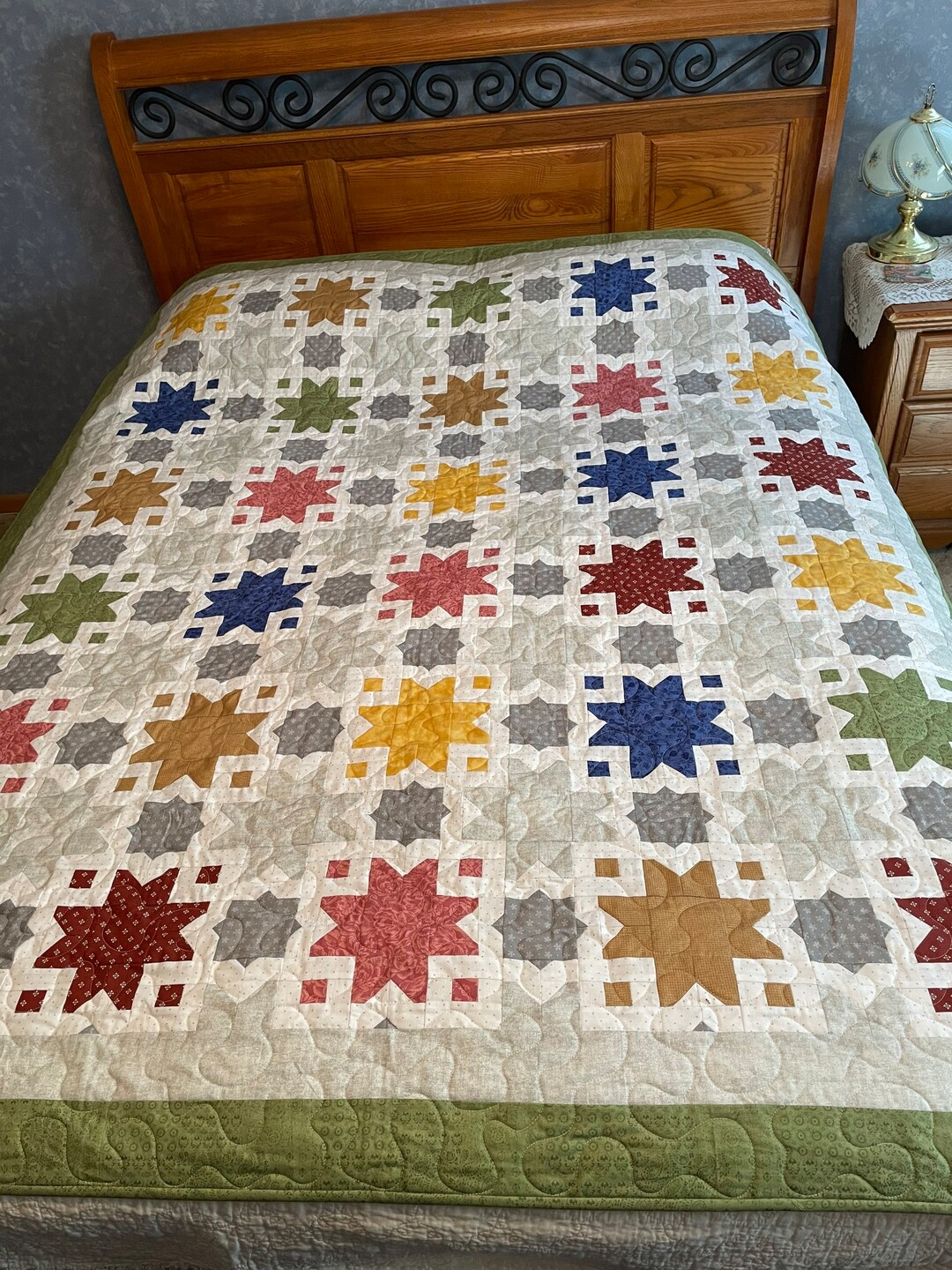 Beautiful Tile Pattern Quilt for Sale! - Etsy