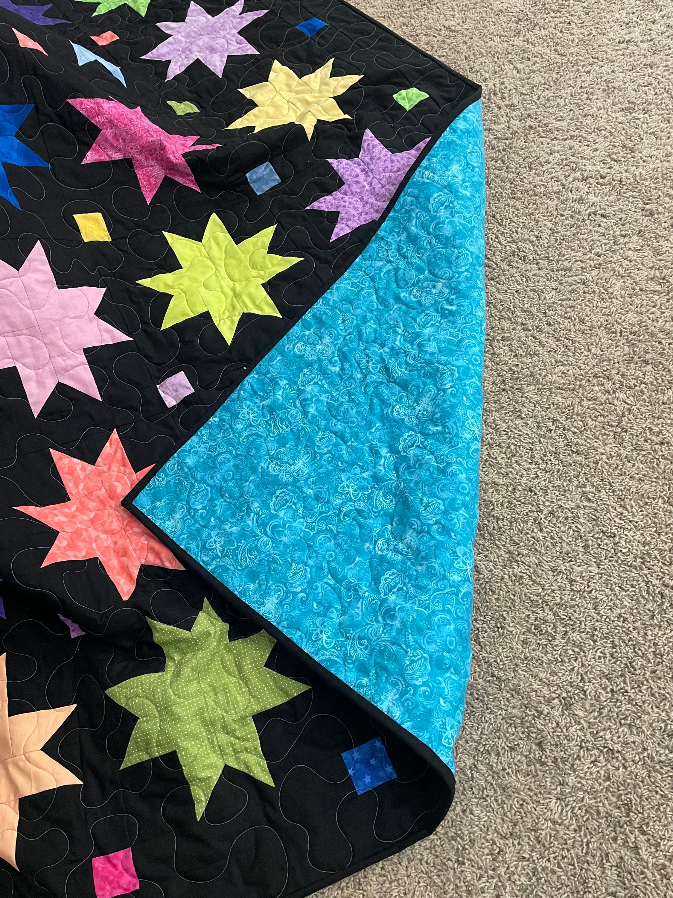 Beautiful Bright Colored Star Quilt! - Etsy