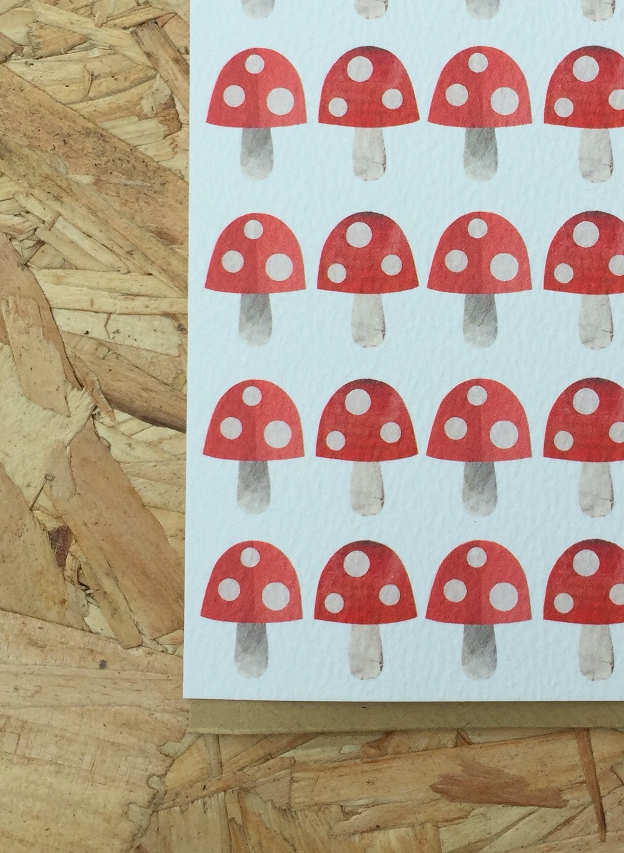 Toadstool Card / Birthday Card / Blank Card / Blank Inside / Mushrooms ...