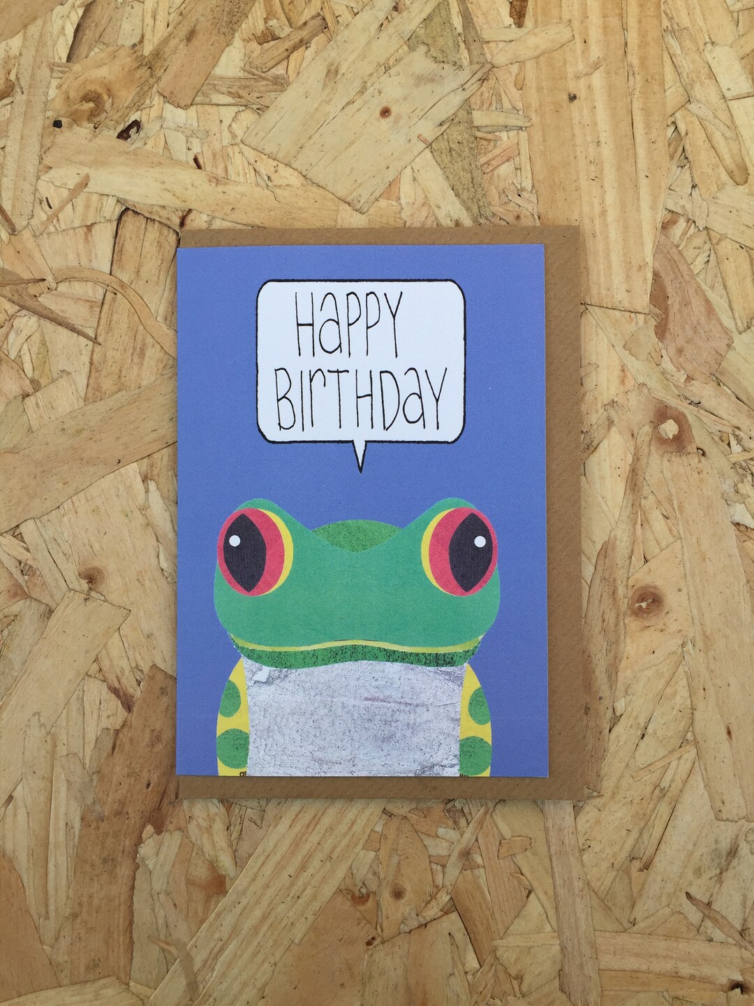 The Happy Birthday Tree Frog Card Happy Birthday Greetings Card Design ...