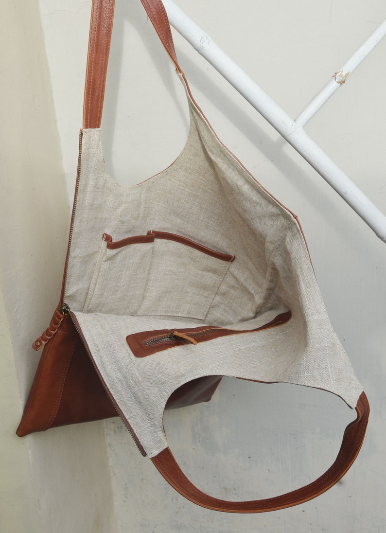 BRIA Rectangular Tote Bag / Leather Rectangular Tote Bag / - Etsy