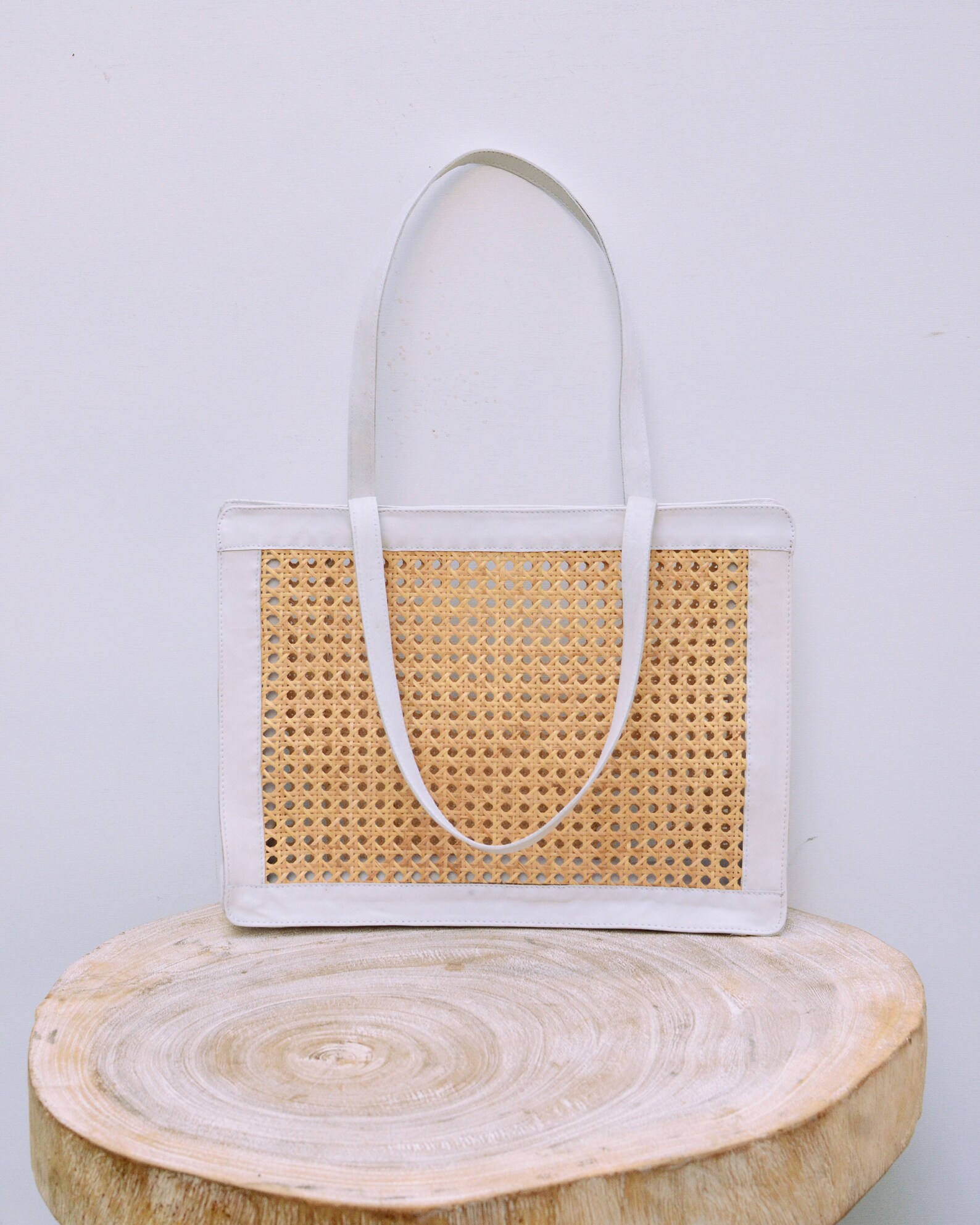 Cannes Tote Bag Rattan Tote Bag Basket Bag Cane Webbing - Etsy