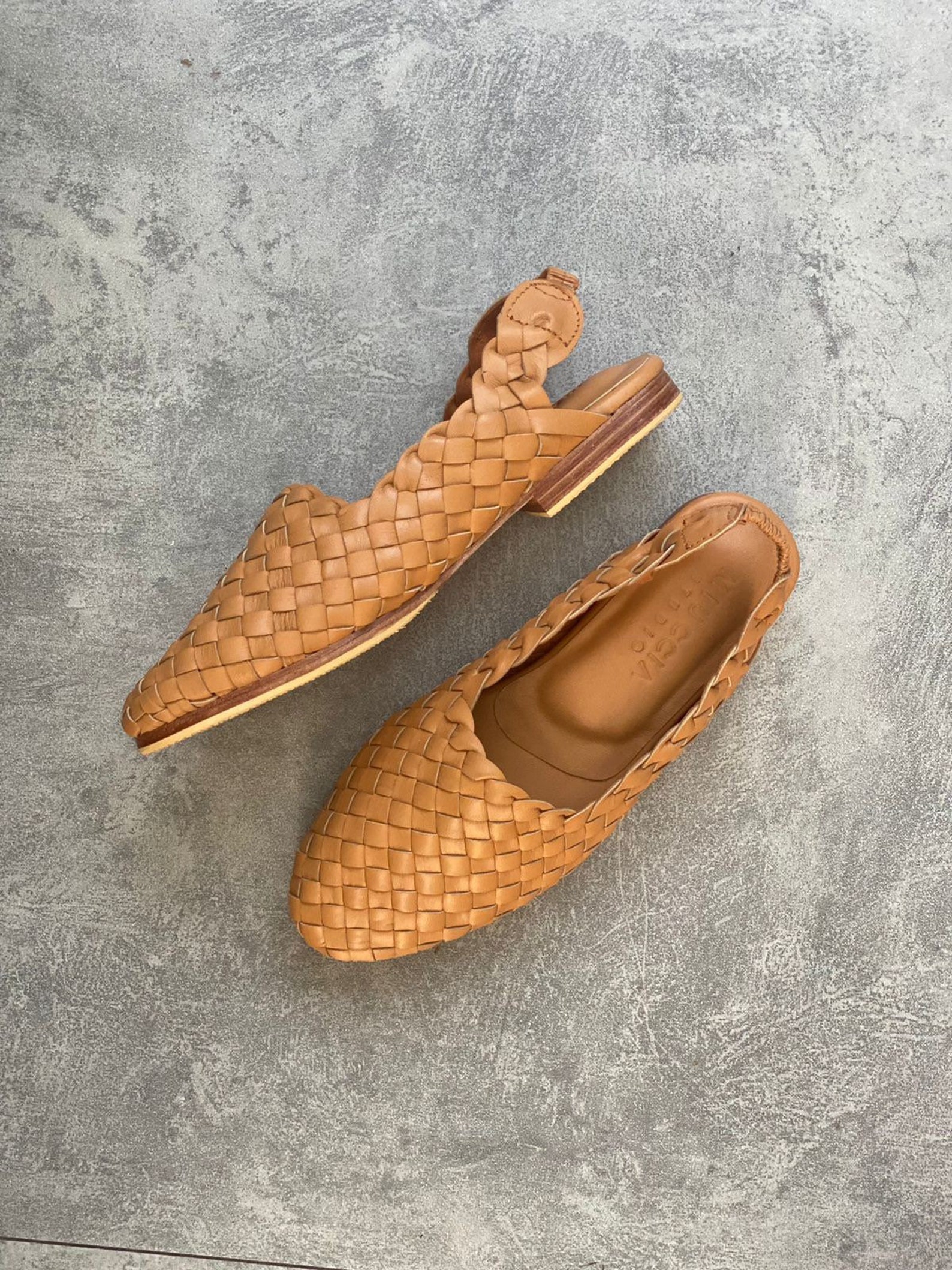 Emilia Woven Mule With Slingback, Slingback Mule, Handmade Mule ...