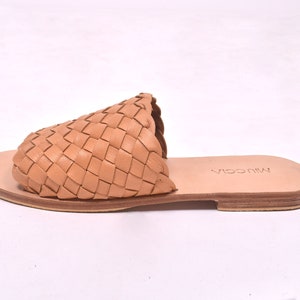 Bondi Woven Slides, Leather Woven Slides, Woven Sandal, Woven Slide On ...