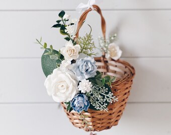 Blue Flower Basket | Etsy