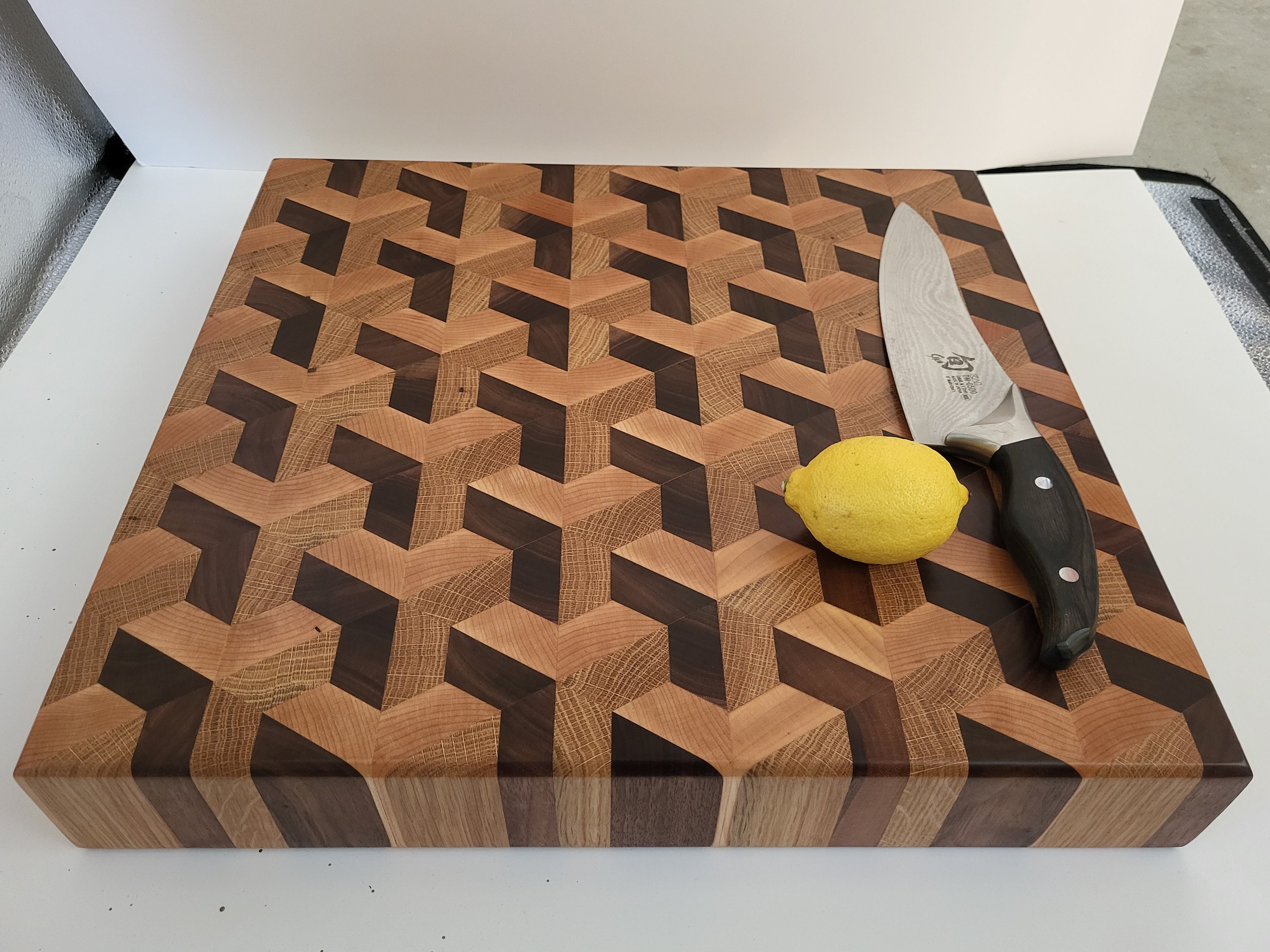 Optical Illusion Butcher Block - Etsy