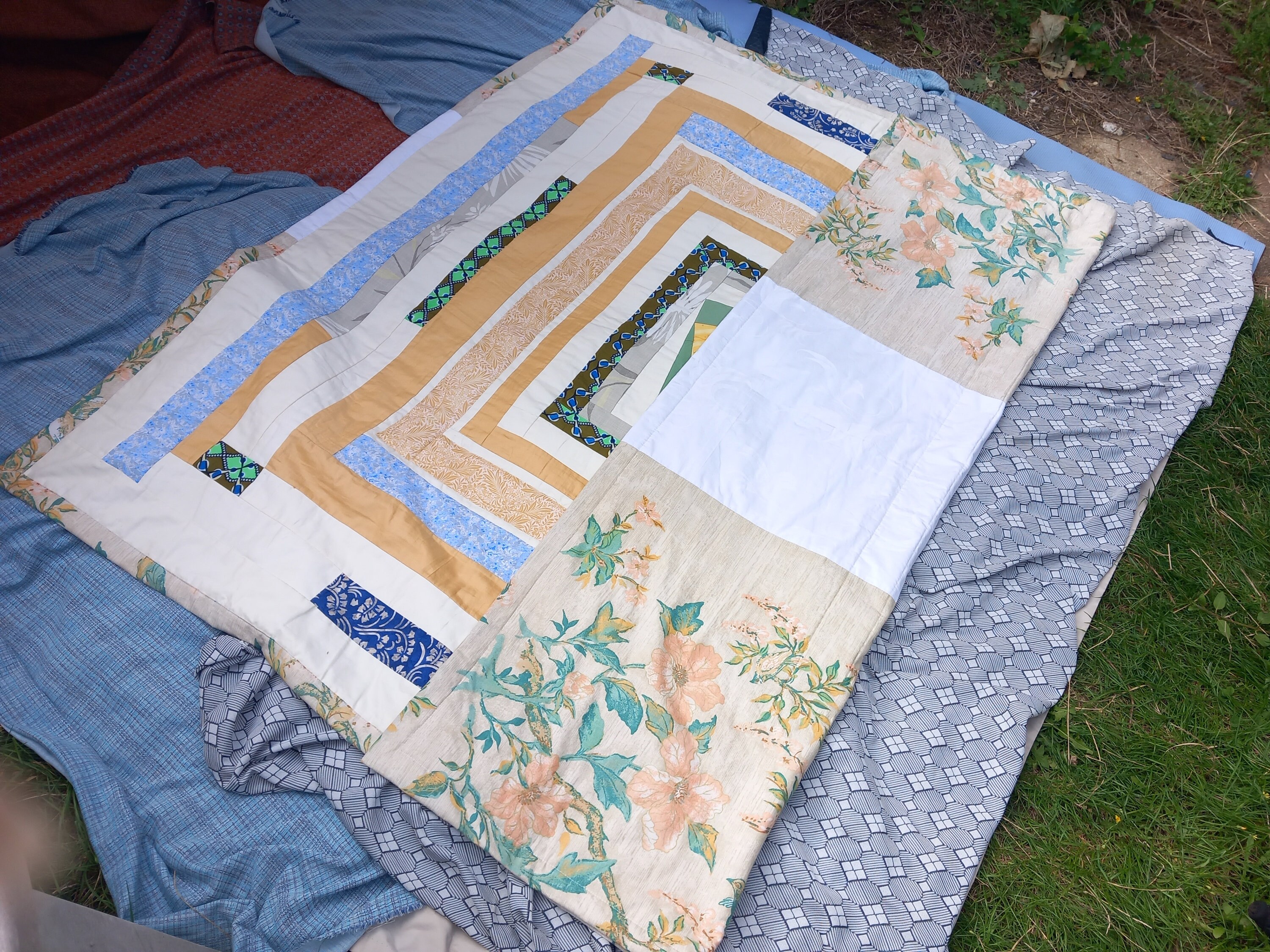 DOROTHY Square Patchwork Bed QUILTED Cover. - Etsy UK