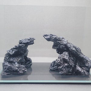 Nano Tank Aquascape Rocky Mountain Aquarium Decor Handmade for Aquatic ...