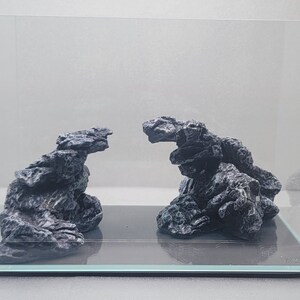 Nano Tank Aquascape Rocky Mountain Aquarium Decor Handmade for Aquatic ...