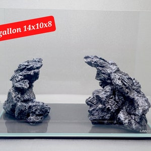 Nano Tank Aquascape Rocky Mountain Aquarium Decor Handmade for Aquatic ...