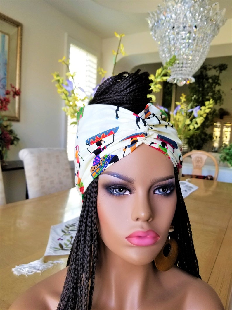 Pre Tied Headwrap Satin Lined Select Small Or Medium Head Etsy