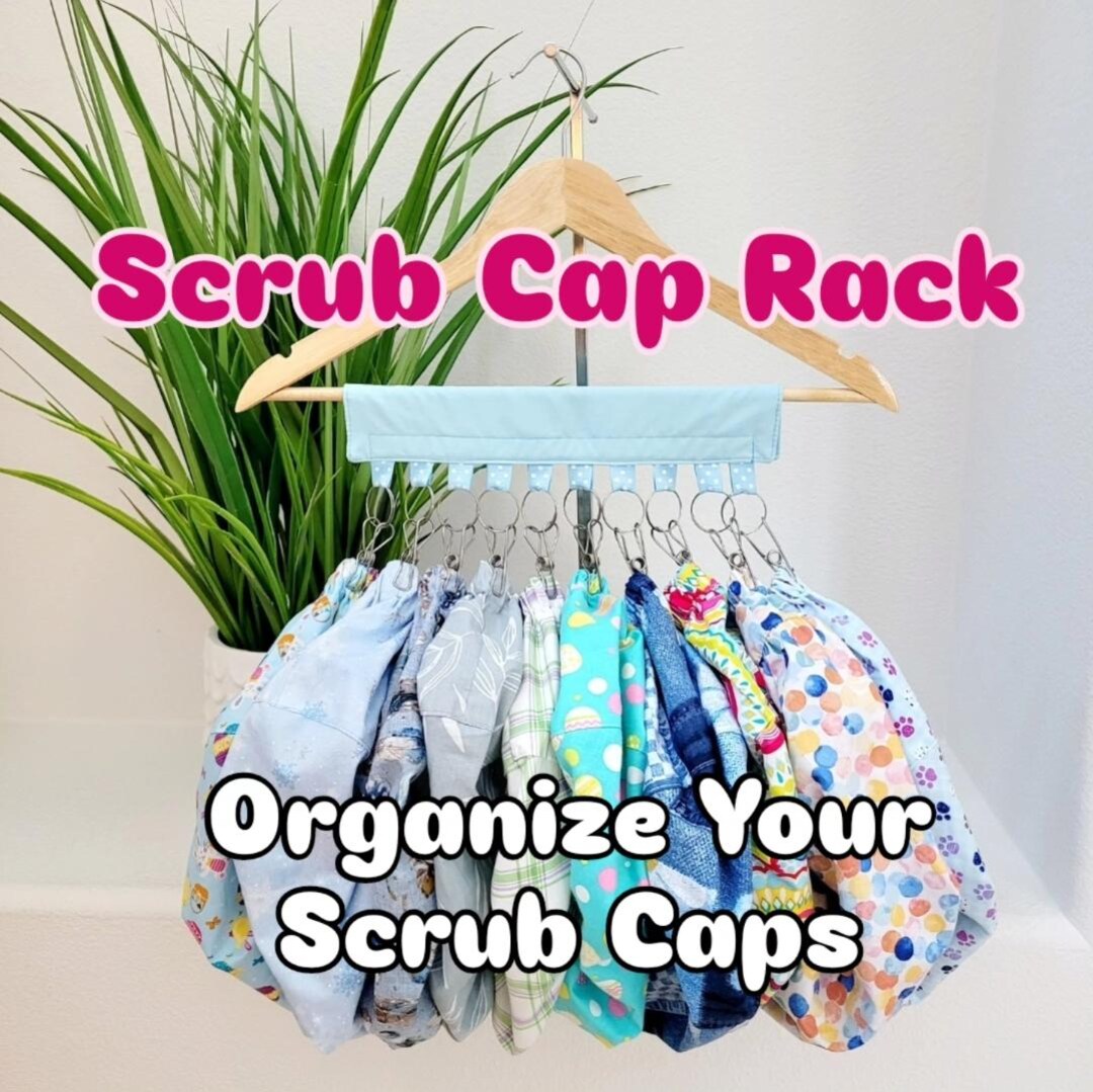 Scrub Cap Rack: Closet Organizer Holds 10 Caps - Etsy
