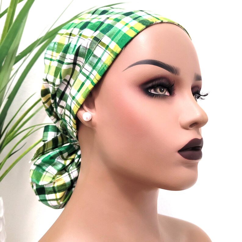 St Patrick's Day Ponytail Satin Lined Scrub Cap: Surgical/doctor/nurse ...