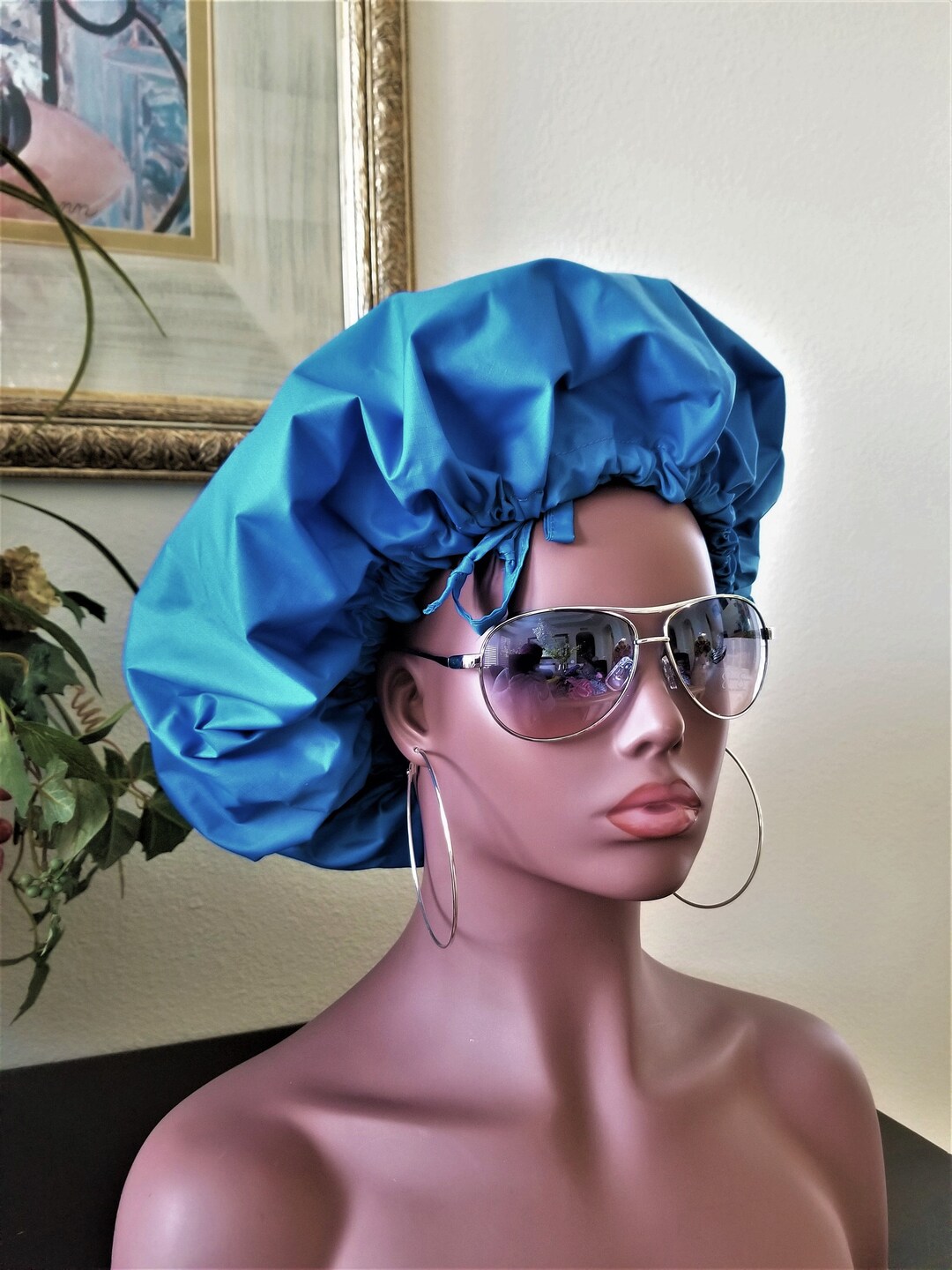 Xlarge Shower Cap, Elastic Shower Cap, Double Layered, Natural Hair Shower Cap, Deep ...