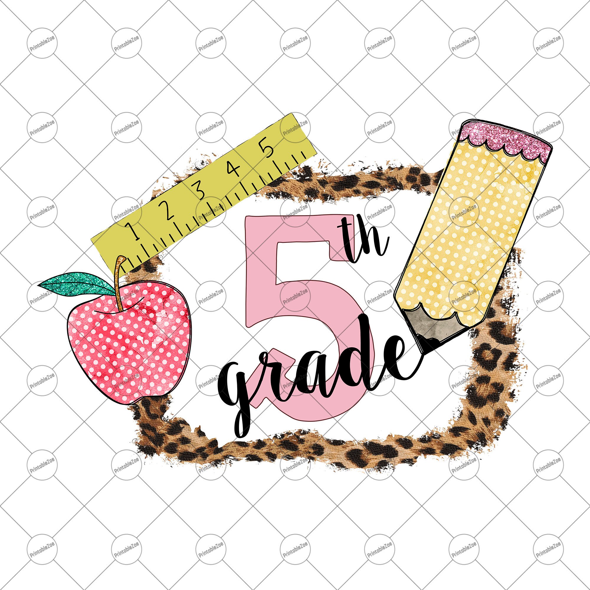 Fifth Grade PNG School Png Fifth Grade Printable Sublimation PNG Back ...