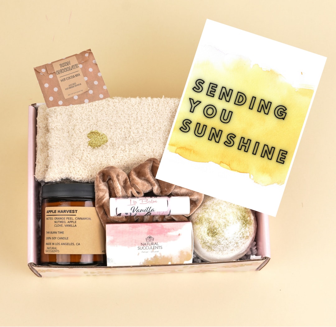 Get Well Soon Gift Box - Care Package, Natural Succulent Gift Boxes ...