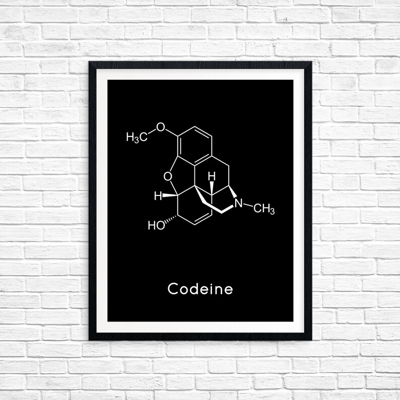 Instant Download Codeine Molecule Printable Wall Art Downloadable ...