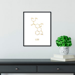 Instant Download LSD Molecule Printable Drugs Chemistry Wall Art ...