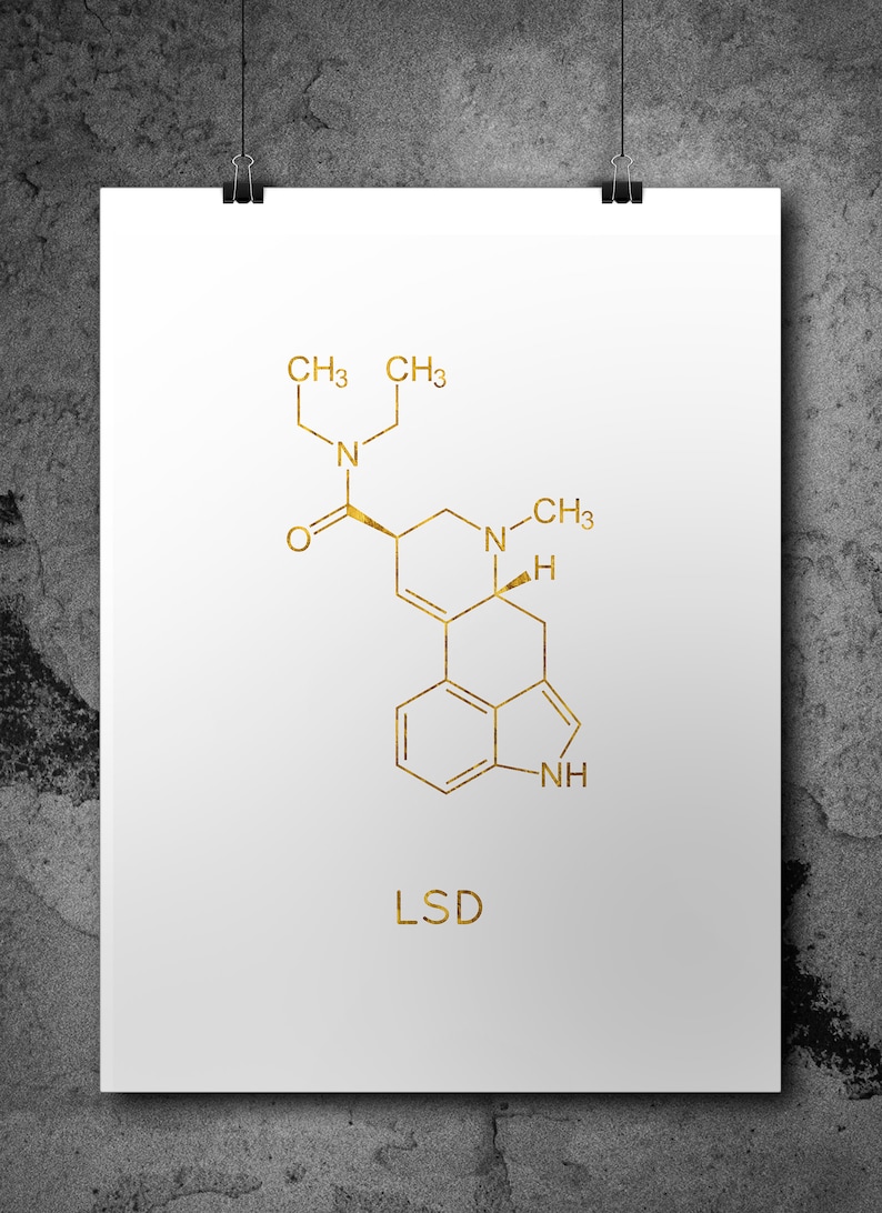 Instant Download LSD Molecule Printable Drugs Chemistry Wall Art ...