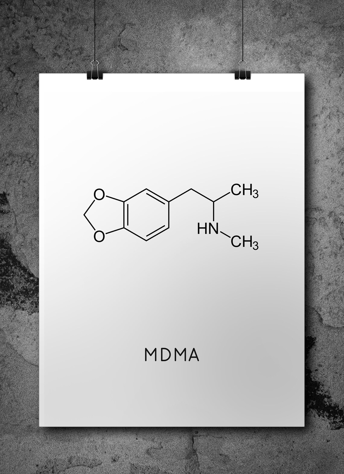Instant Download MDMA Molecule Printable Ecstacy Drugs Chemistry Wall ...