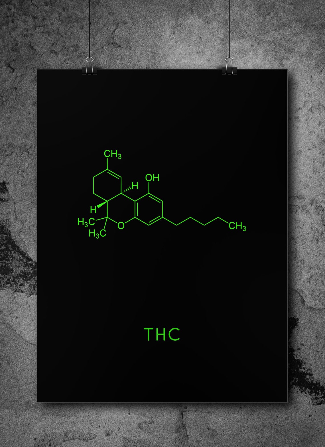 Instant Download THC Molecule Cannabis Print Marijuana Drugs - Etsy