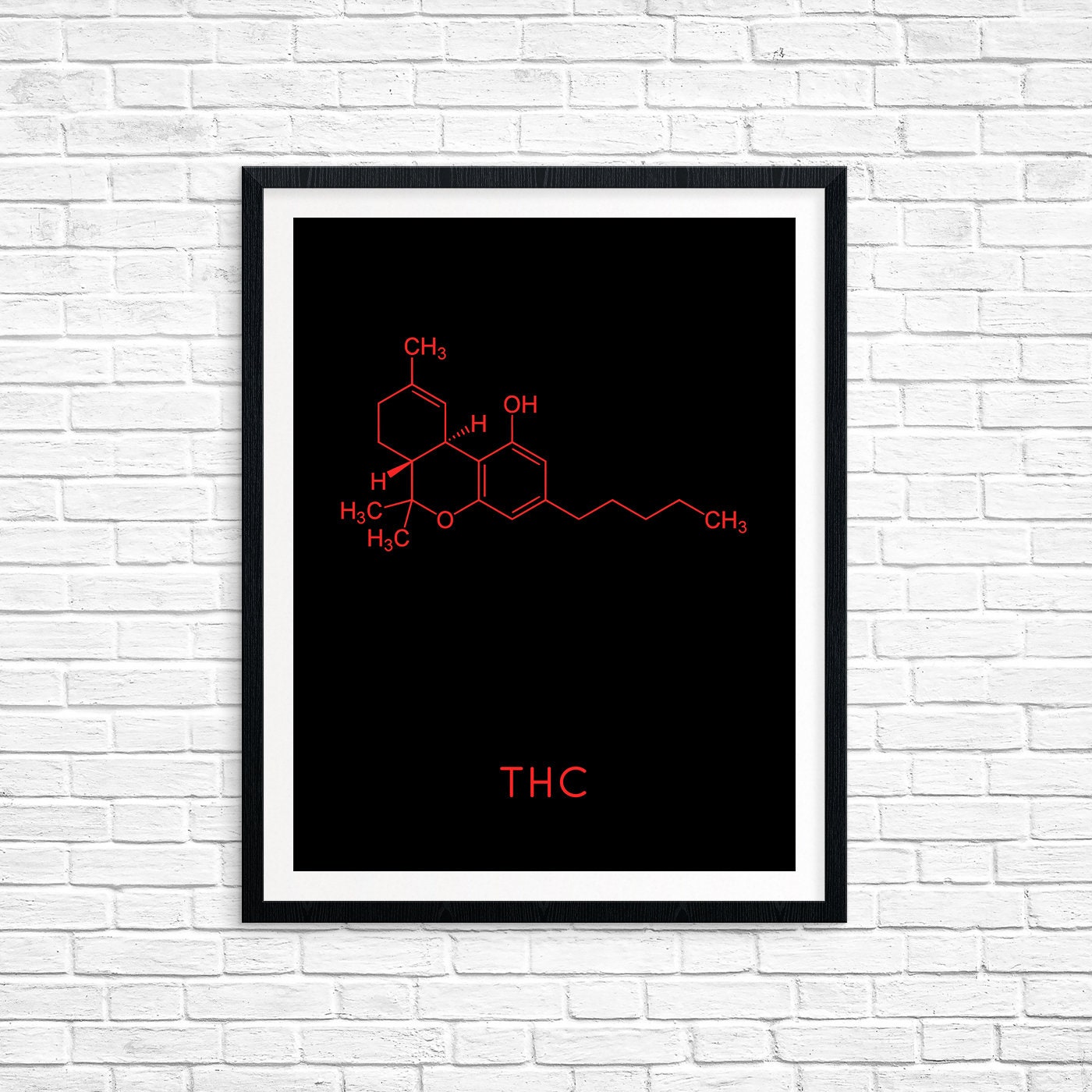 Instant Download THC Molecule Cannabis Print Marijuana Drugs Science ...