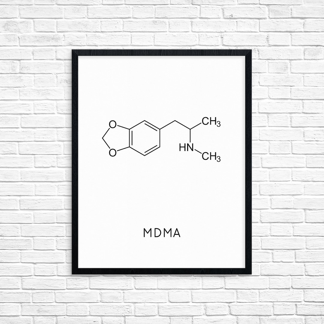 Instant Download MDMA Molecule Printable Ecstacy Drugs Chemistry Wall ...