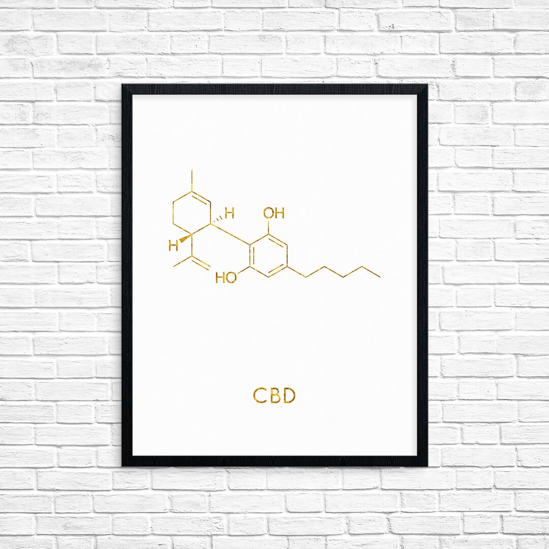 Instant Download CBD Molecule Cannabidiol Cannabis Print Marijuana ...