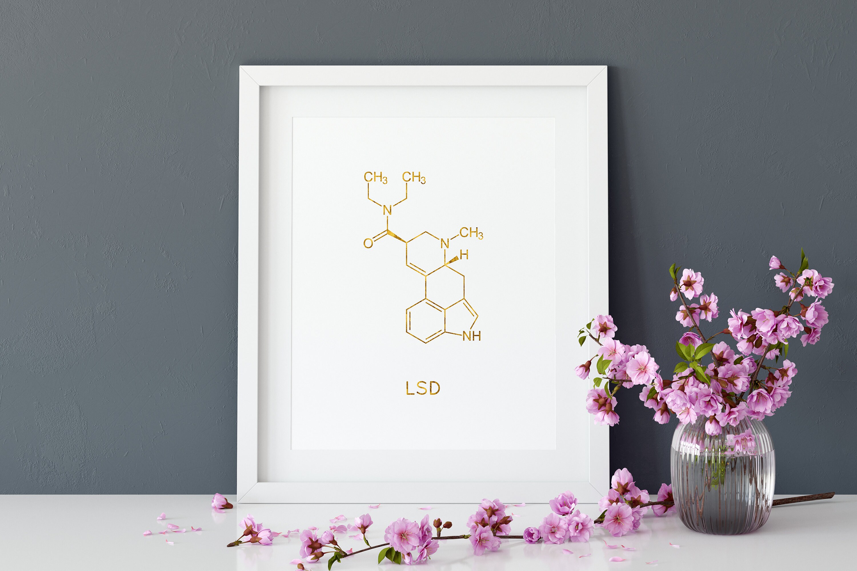 Instant Download LSD Molecule Printable Drugs Chemistry Wall Art ...