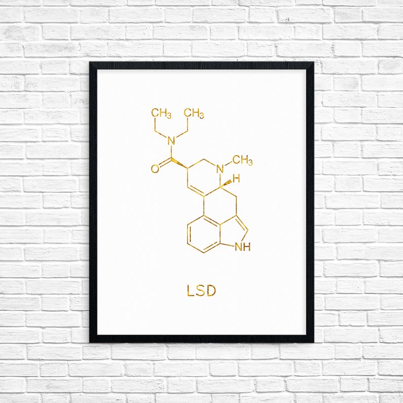 Instant Download LSD Molecule Printable Drugs Chemistry Wall Art ...