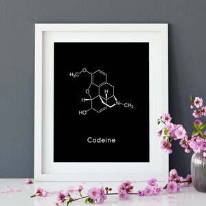 Instant Download Codeine Molecule Printable Wall Art Downloadable ...
