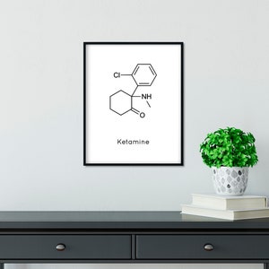 Instant Download Ketamine Molecule Drugs Chemistry Print Science Gift ...