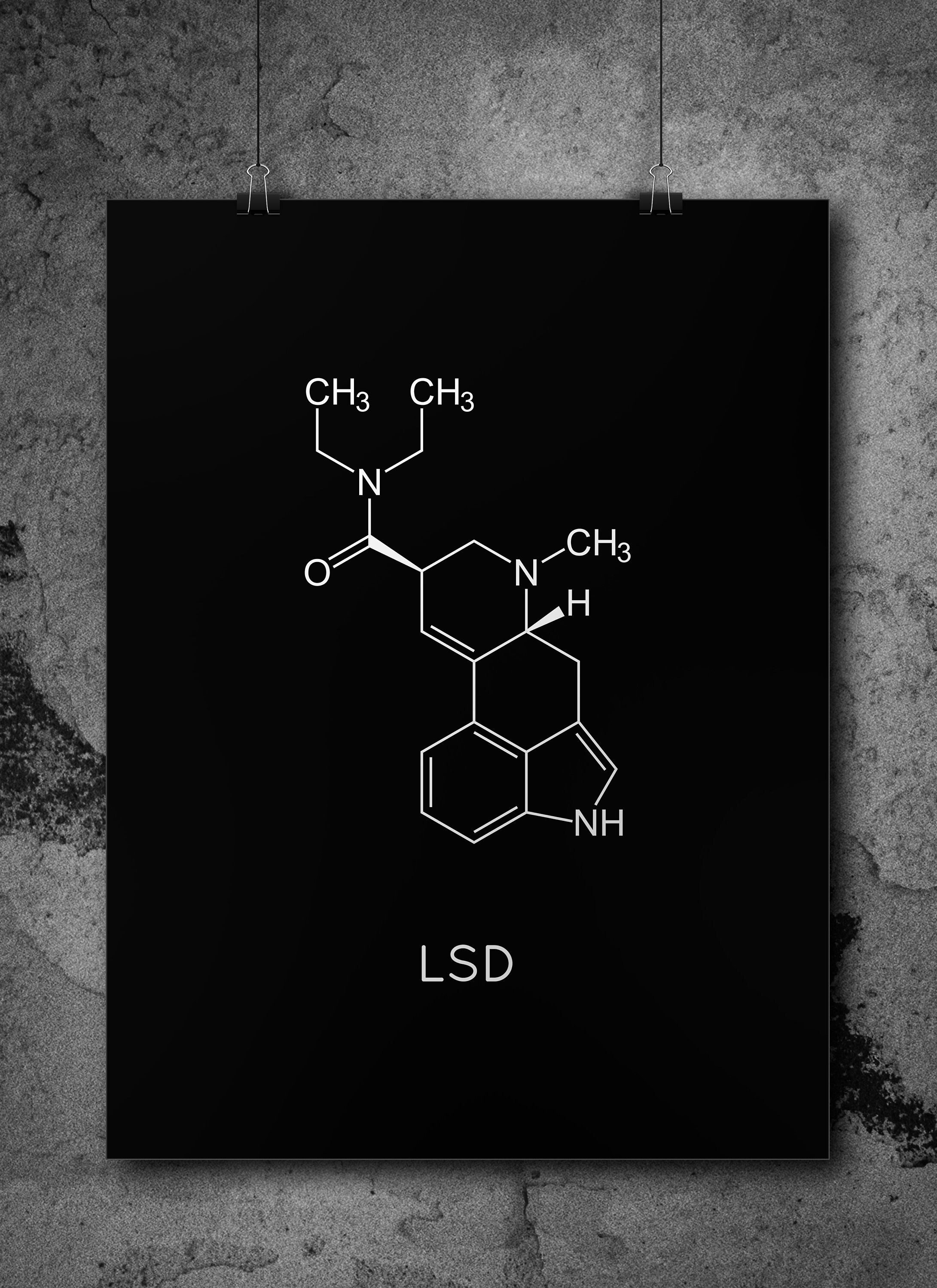 Instant Download LSD Molecule Printable Drugs Chemistry Wall Art ...