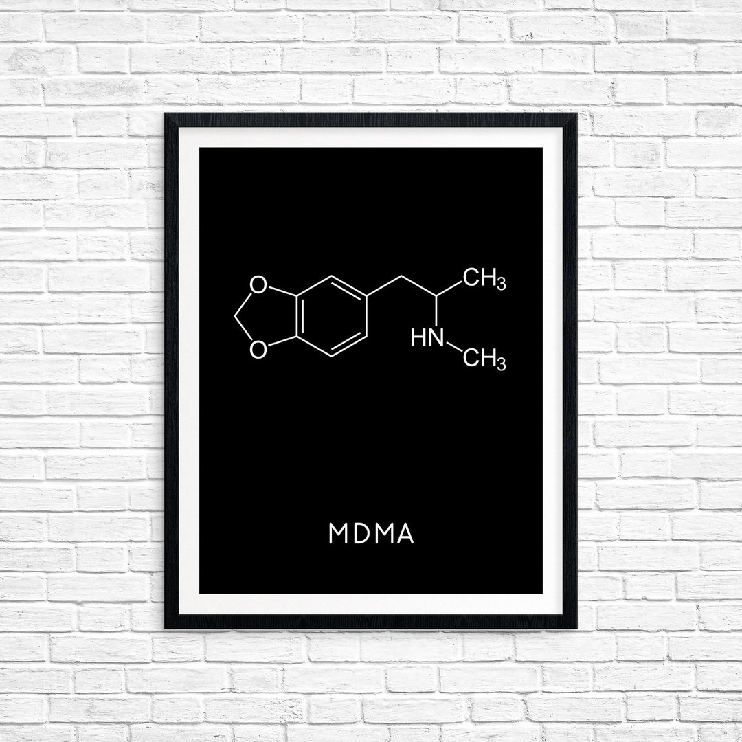 Instant Download MDMA Molecule Printable Ecstacy Drugs Chemistry Wall ...