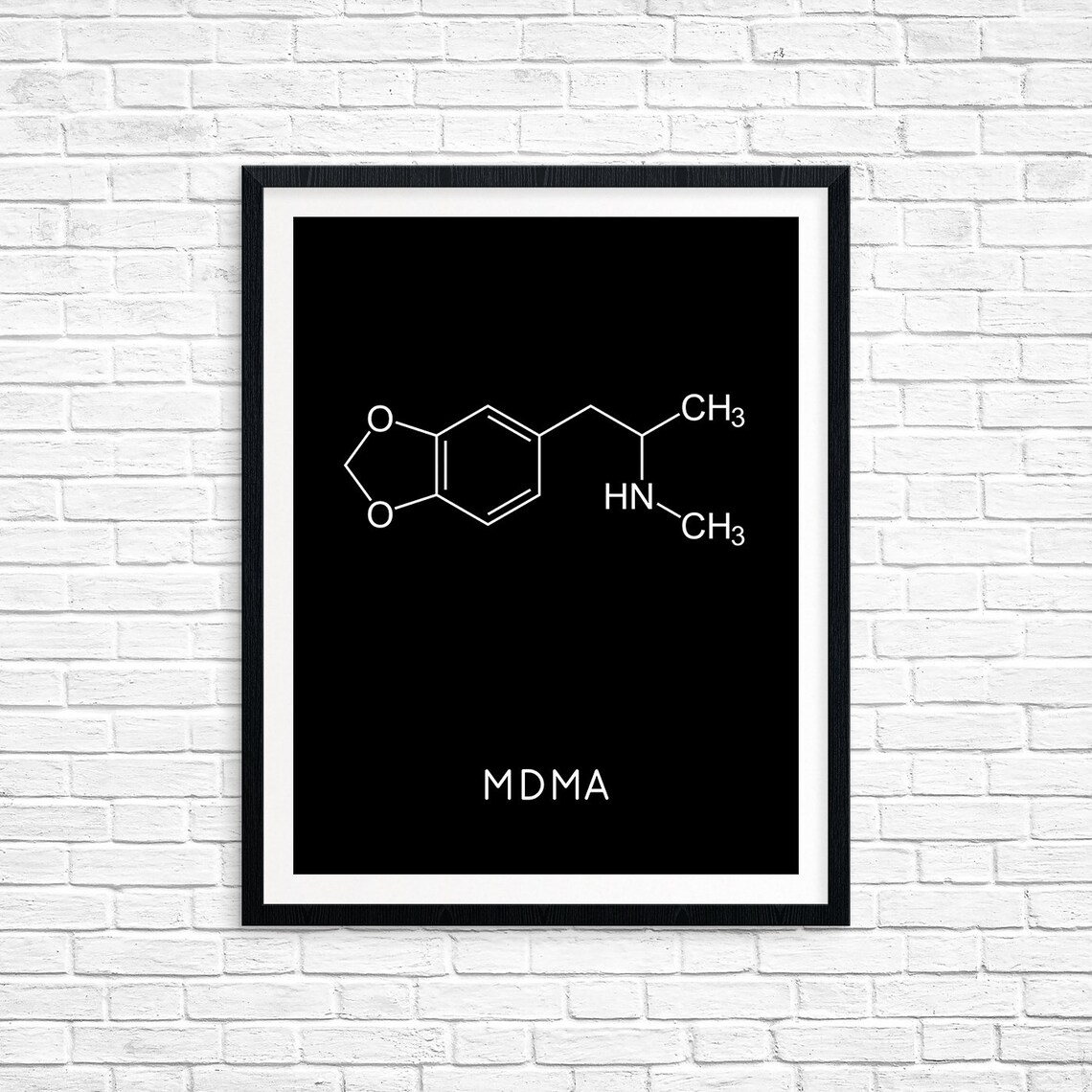Instant Download MDMA Molecule Printable Ecstacy Drugs Chemistry Wall ...