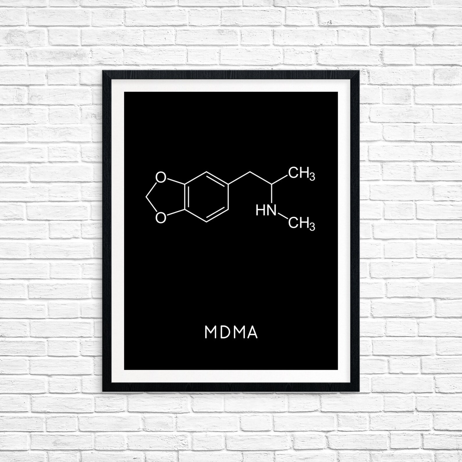 Instant Download MDMA Molecule Printable Ecstacy Drugs Chemistry Wall ...