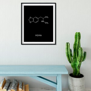 Instant Download MDMA Molecule Printable Ecstacy Drugs Chemistry Wall ...