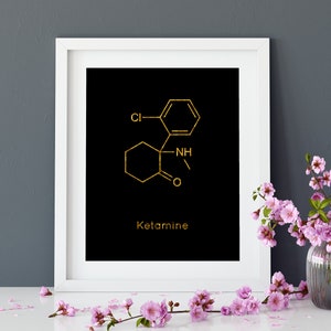 Instant Download Ketamine Molecule Drugs Chemistry Print Science Gift ...
