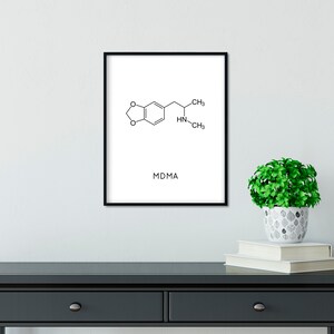 Instant Download MDMA Molecule Printable Ecstacy Drugs Chemistry Wall ...