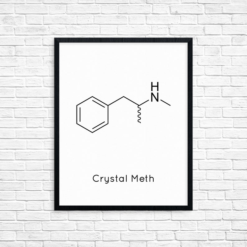 Instant Download Crystal Meth Molecule Drugs Chemistry Print Science ...