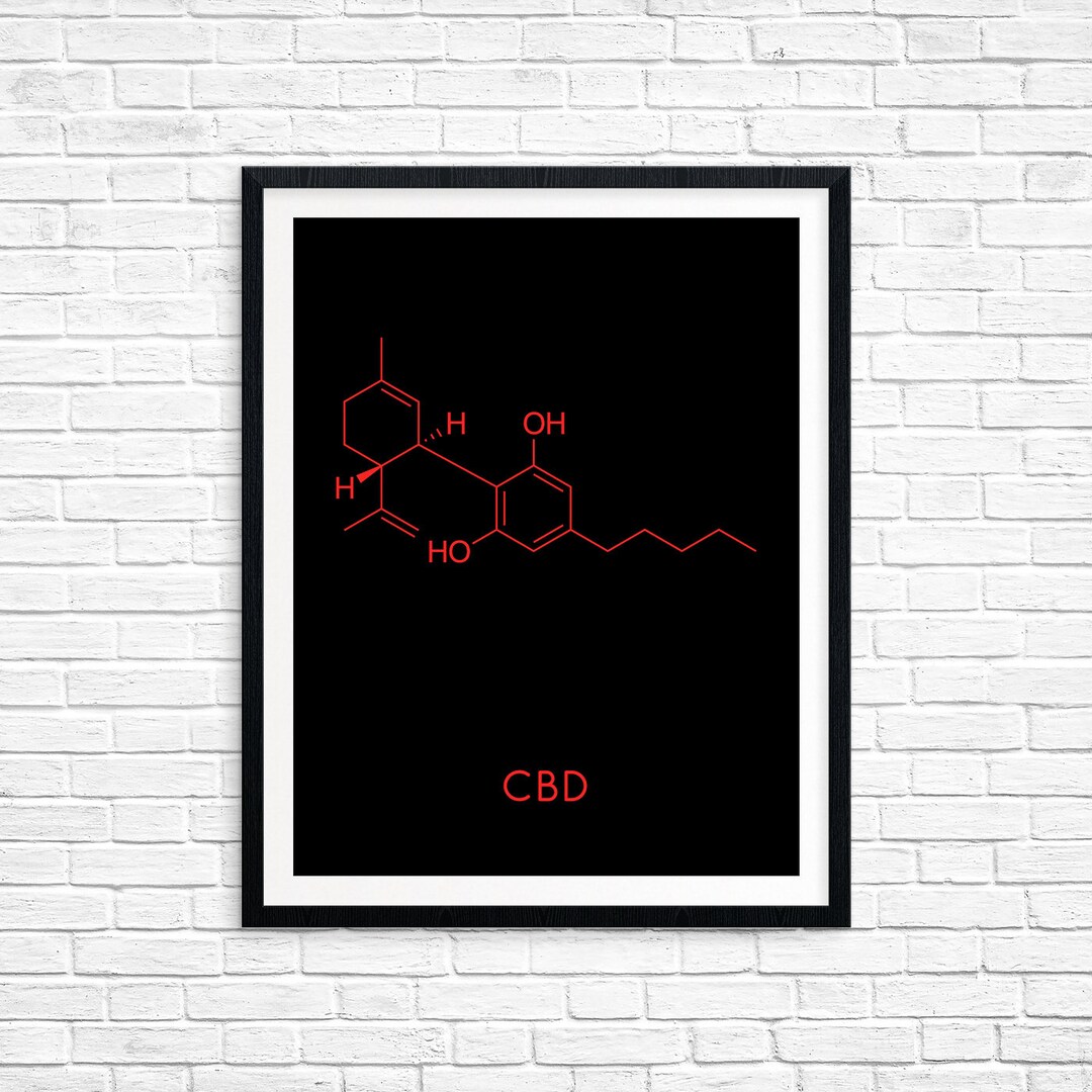 Instant Download CBD Molecule Cannabidiol Cannabis Print Marijuana ...