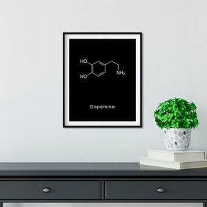Instant Download Dopamine Molecule Printable Chemistry Wall Art ...