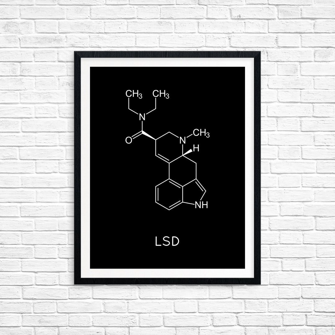 Instant Download LSD Molecule Printable Drugs Chemistry Wall Art ...
