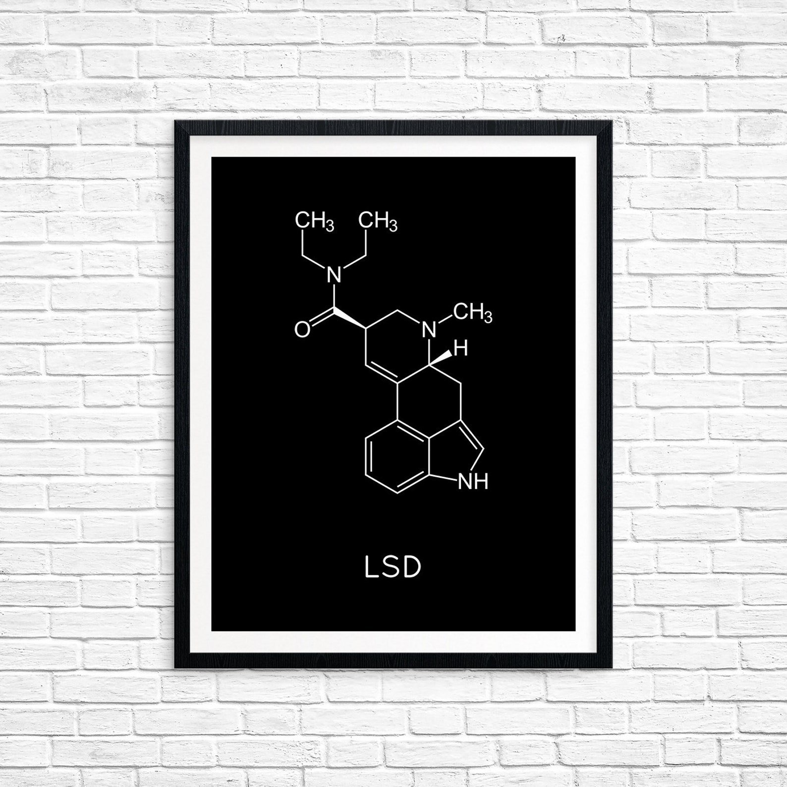 Instant Download LSD Molecule Printable Drugs Chemistry Wall Art ...