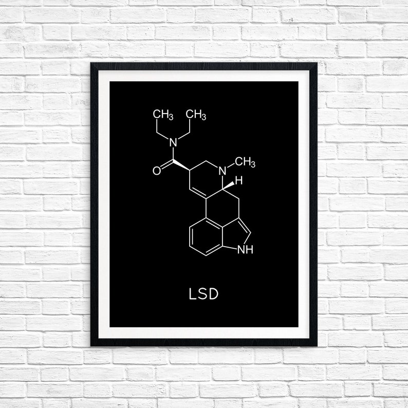 Instant Download LSD Molecule Printable Drugs Chemistry Wall Art ...