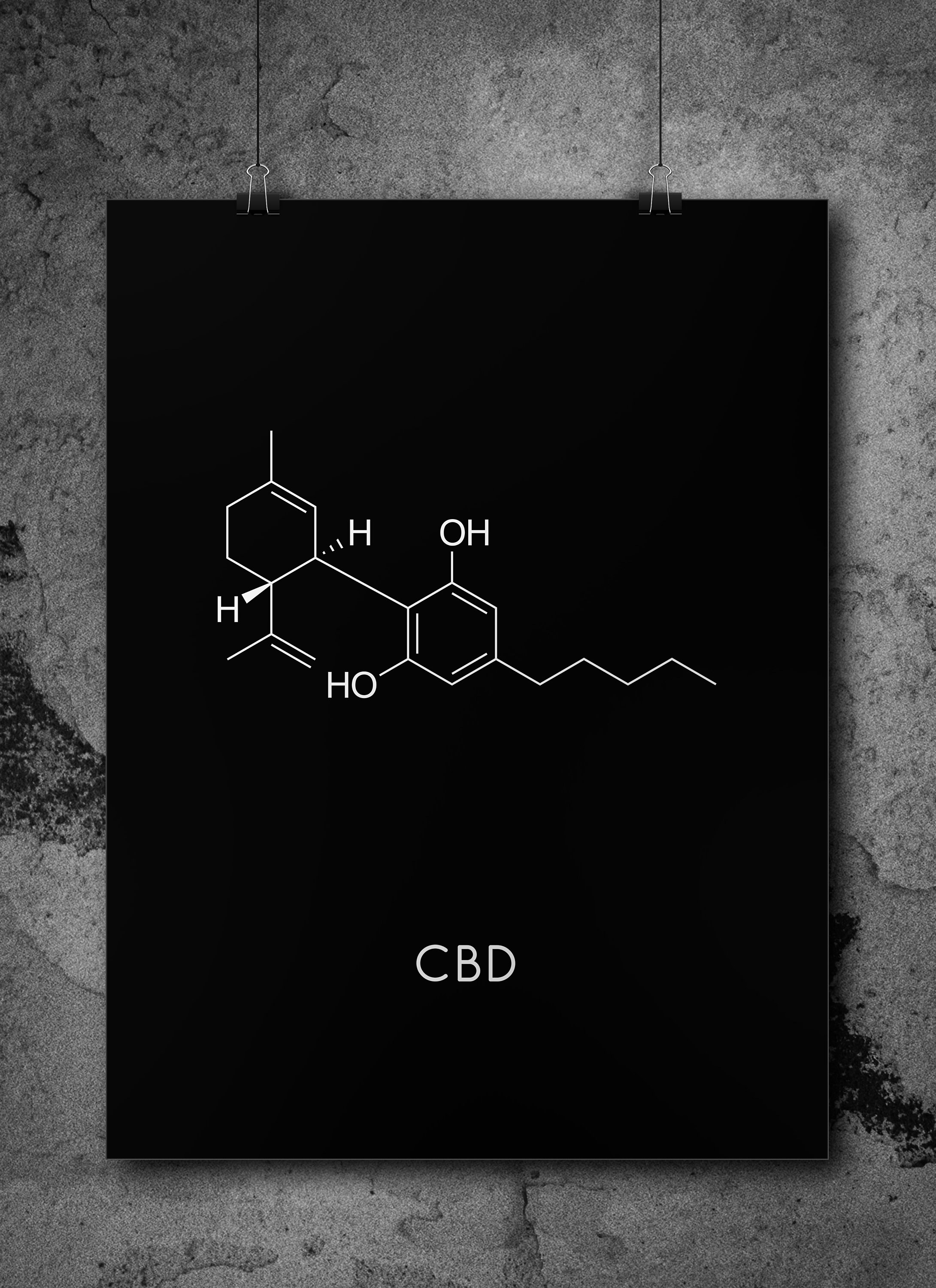 Instant Download CBD Molecule Cannabidiol Cannabis Print Marijuana ...