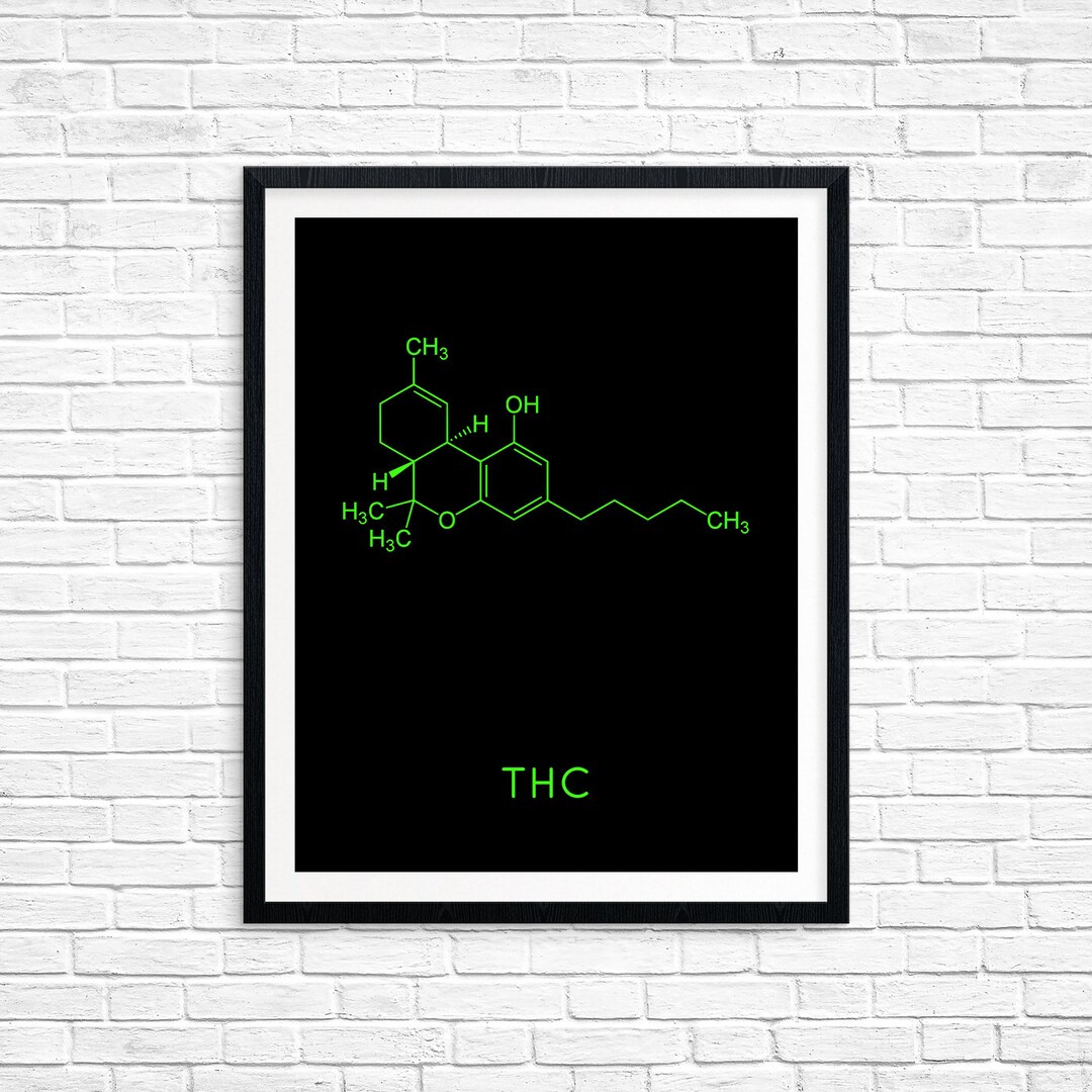 Instant Download THC Molecule Cannabis Print Marijuana Drugs Science ...
