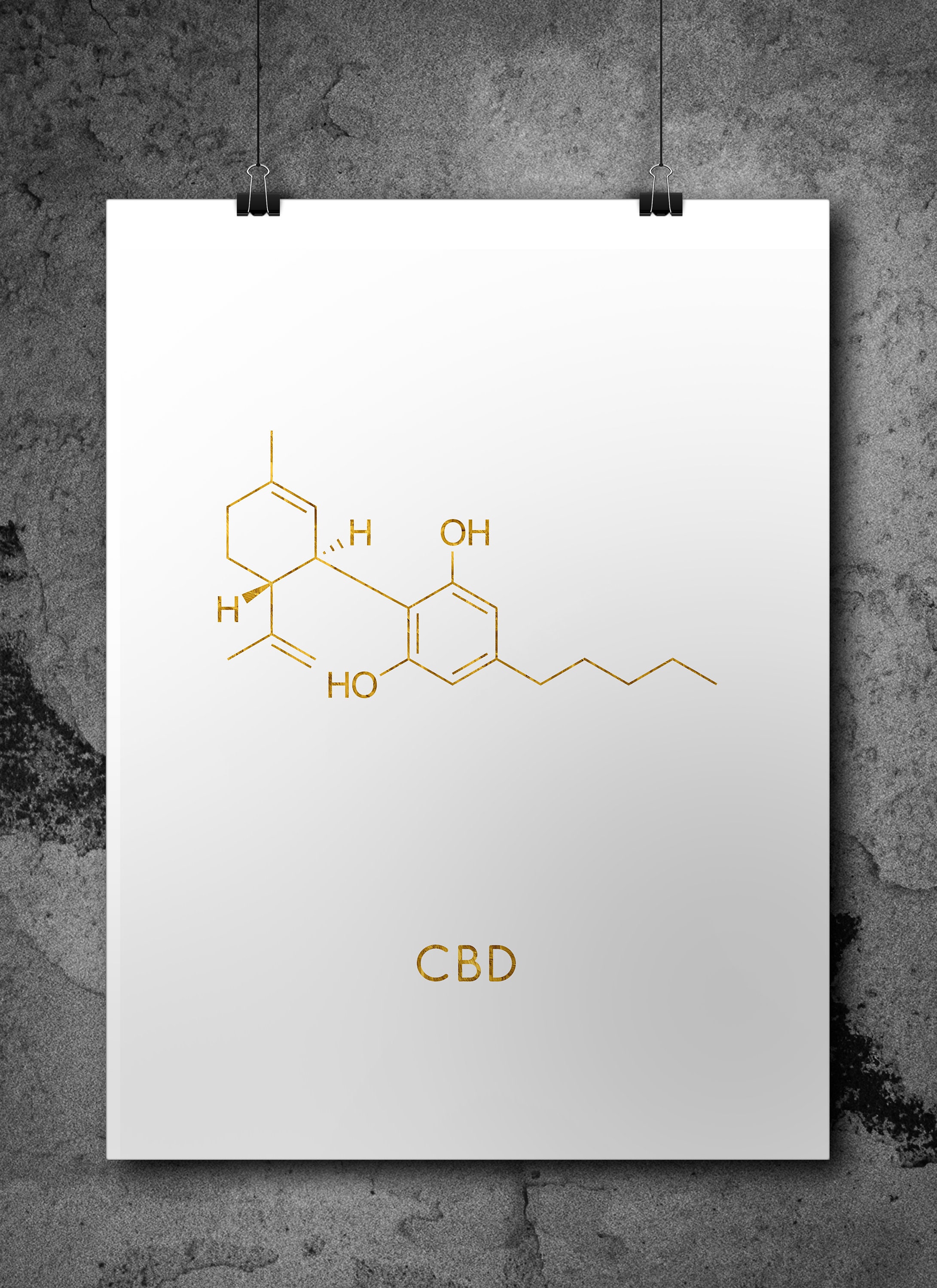 Instant Download CBD Molecule Cannabidiol Cannabis Print Marijuana ...
