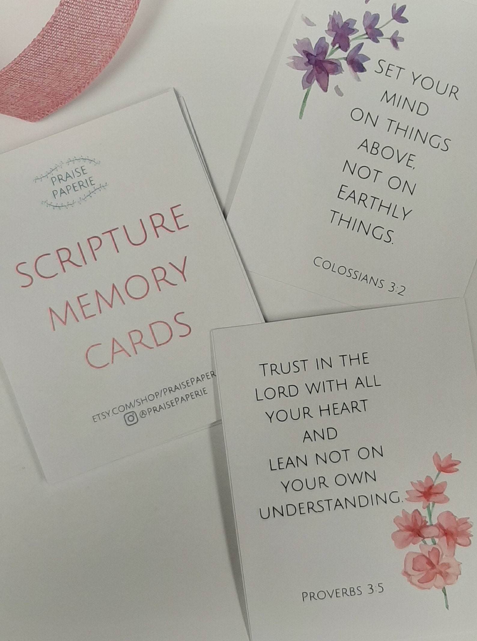 Scripture Memory Card Printable - Etsy