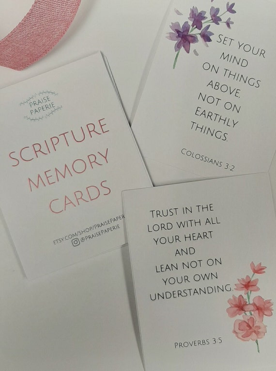Scripture Memory Card Printable | Etsy